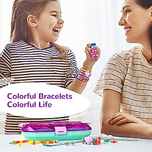 Bracelet Making Kit-BELLOCHIDDO Beads for Bracelets Making with Elastic Strings, Bracelet Making Kit for Girls with Storage Box, DIY Girls Toys for Age 3 4 5 6 7 8 9 10 Year Old Gift