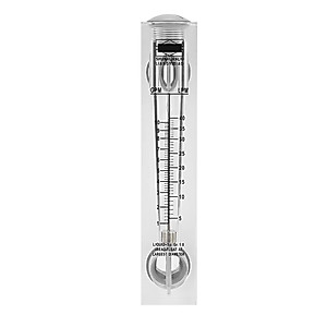 LZM-25 Acylic Flowmeter, 1-10GPM Liquid Meter, Water Tube Design Liquid Flowmeter Measure, Button Panel Type Water Meter, Thread Interface, External ZG1
