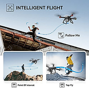 Holy Stone HS700E 4K UHD Drone with EIS Anti Shake 130 FOV Camera for Adults, GPS Quadcopter with 5GHz FPV Transmission, Brushless Motor, Easy Auto Return Home, Follow Me and Outdoor Carrying Case