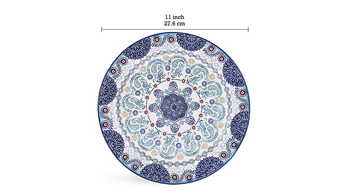 Bico Blue Talavera Ceramic Dinnerware Set for 4