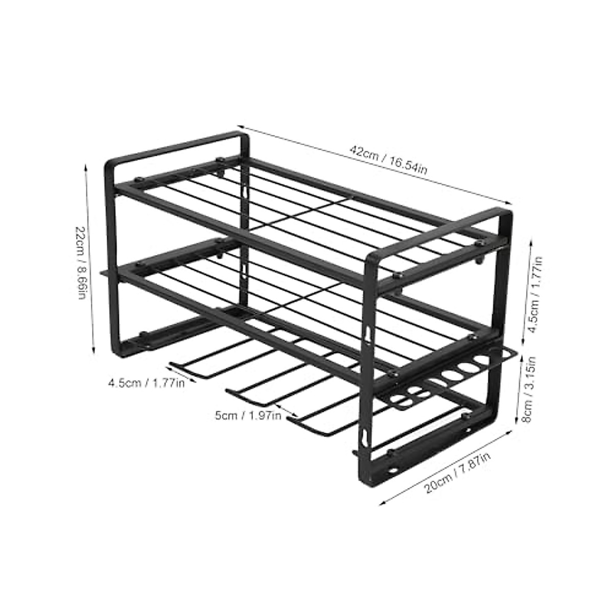 NDNCZDHC Tool Organizer Iron Power Tool Organizer Wall Mount Drill Holder 150lb Load Bearing Garage Shelving Rack for Workshop