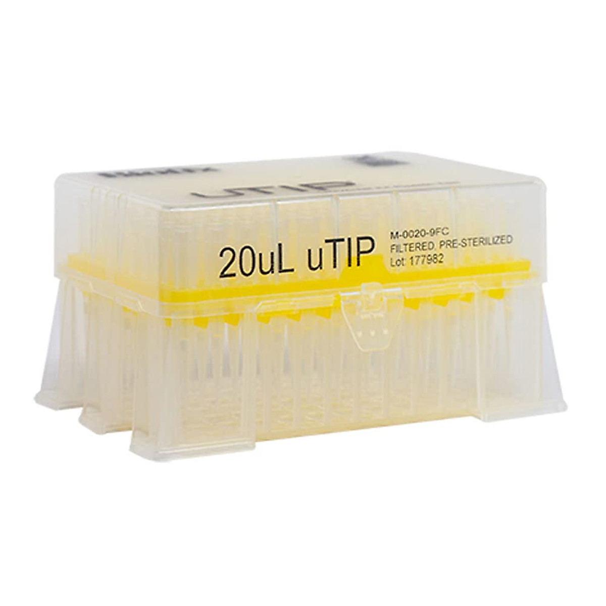Biotix M-0020-9FC uTIP Filter Pipette Tips, Universal Fit, Low-Retention, X-Resin, Filtered, Pre-Sterile, 20µL (Pack of 960)