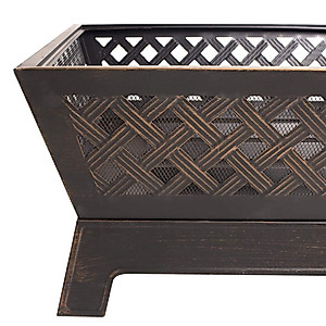 Hampton Bay Tipton 34 in. Steel Deep Bowl Fire Pit in Oil Rubbed Bronze