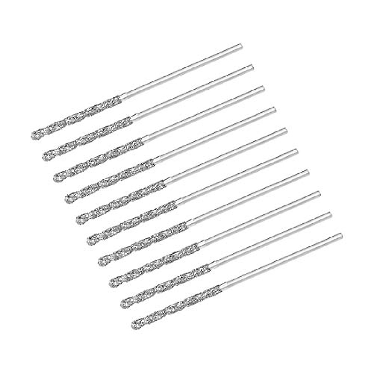 uxcell 1mm Diamond Twist Drill Bits High Speed Steel for Glass Sea Shells Stone Tiles 10 Pcs