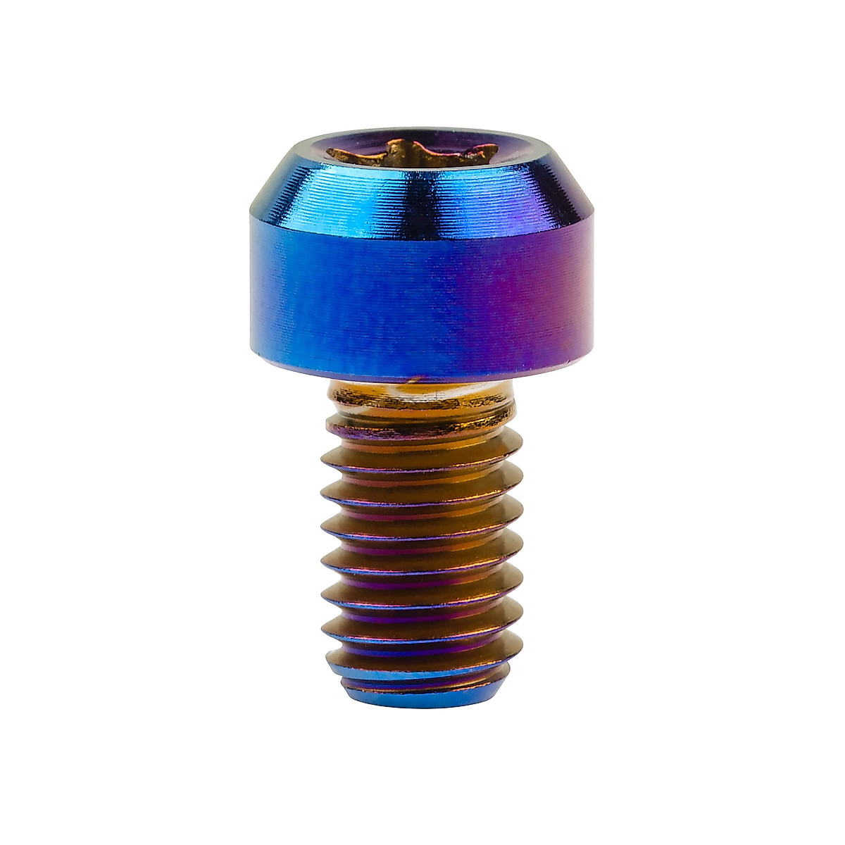 Wanyifa Titanium Torx Square Head M6 x 10 15 20 25 30 35 40 45 50 60 65 70 80mm Screw Pack of 5 (Burn Blue, M6x10mm)