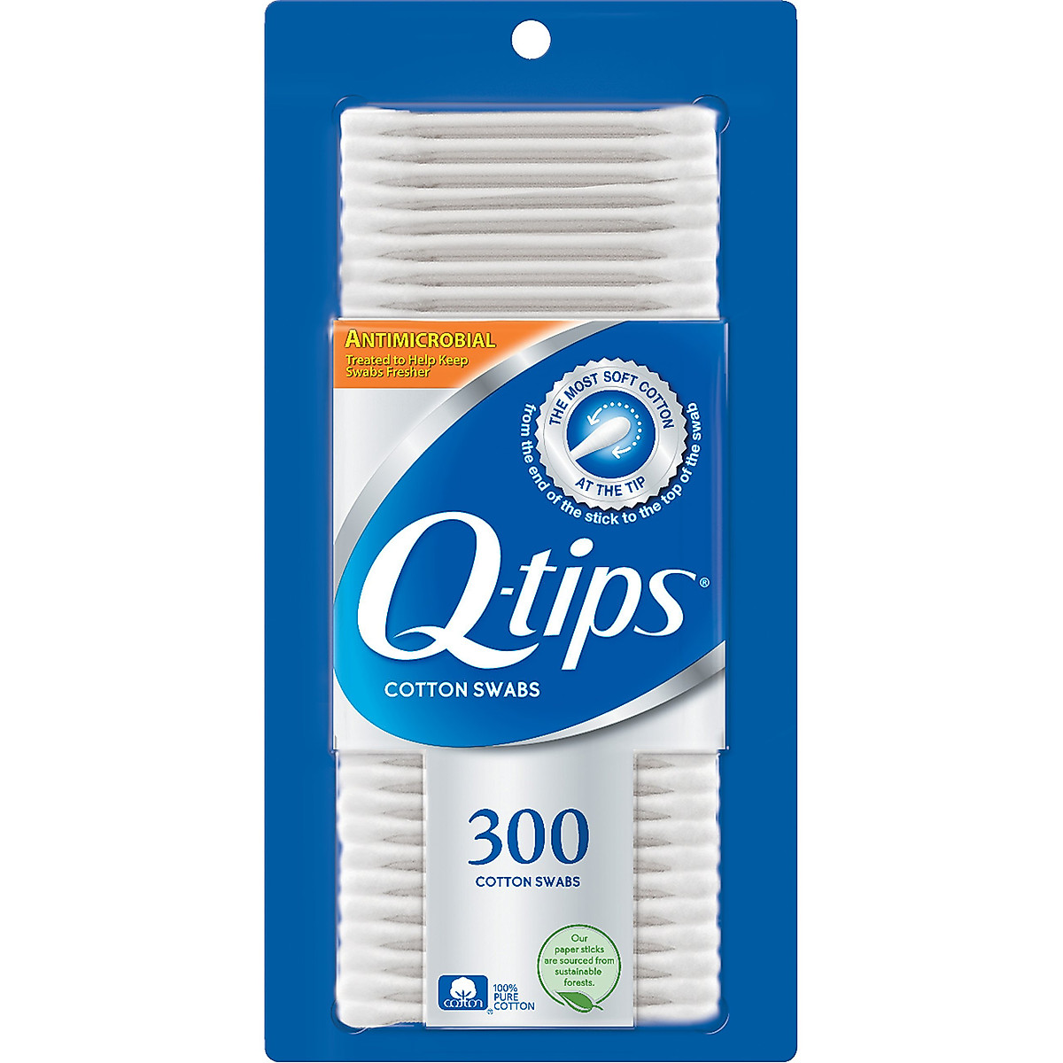 Q-Tips Cotton Swabs, 300 Count (Pack of 4) by Q-Tips