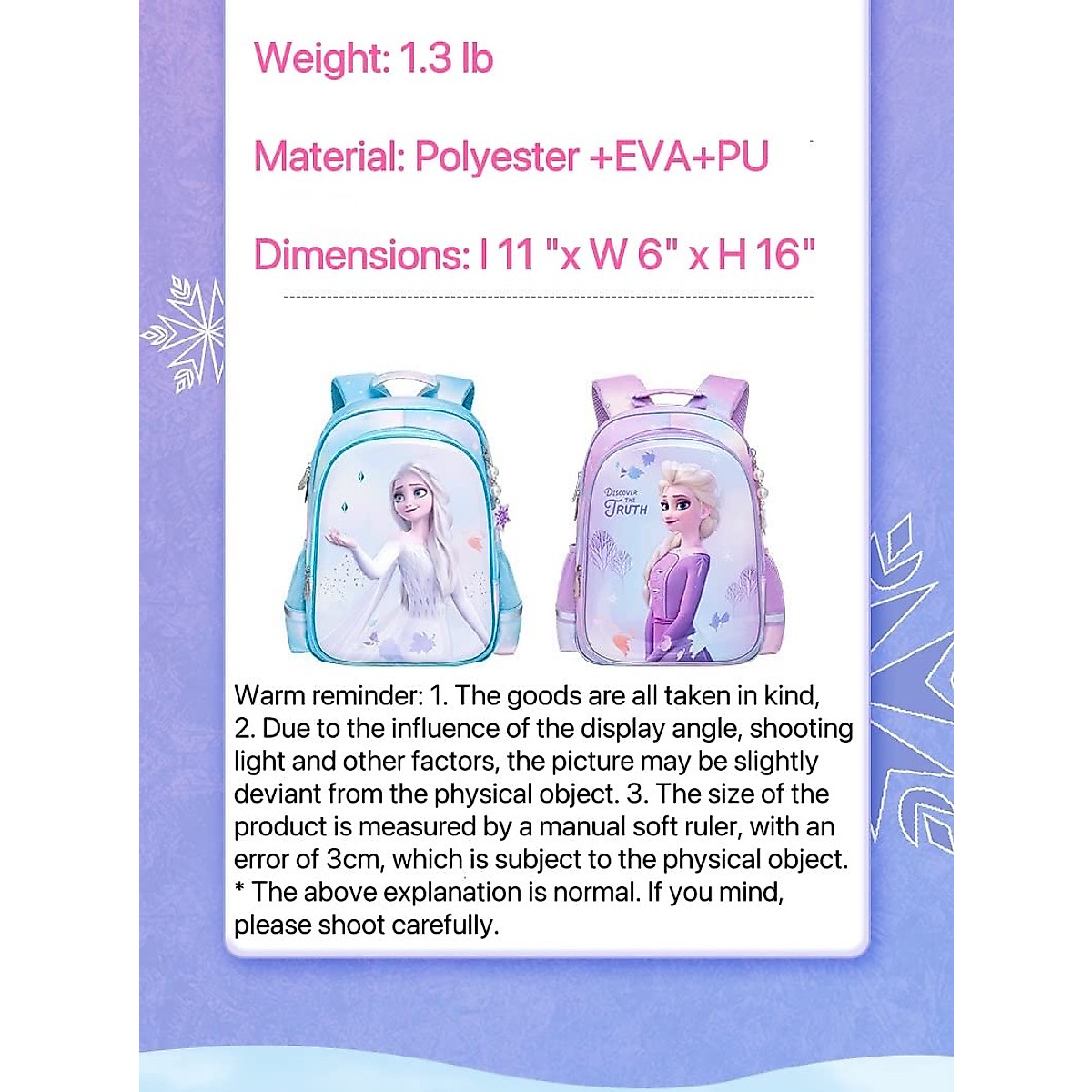 HONTUBS 3D stereoscopic backpack purple (F 4)