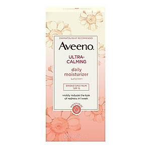 Aveeno, Facial Moisturizers Ultra-Calming Daily Moisturizer, SPF 15, Pump, 4 fl oz