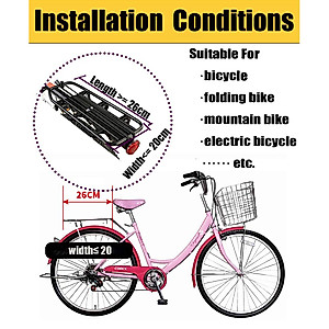 Wing Back Mount Child Seat for Adult Bike, Bicycle Rear Seat for Kids,Removable Fence with Non-Slip Armrests and Pedals, Padded Seat Belt for 2-6 Year Old Child Seat