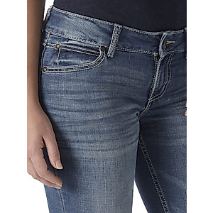 Wrangler Women's Retro Mae Mid Rise Stretch Boot Cut Jean, Deadwood, 17W x 32L