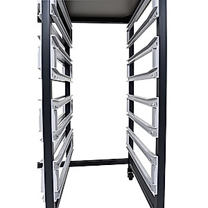 LUXOR MBS-DR-16S Mobile Bin System - Double Row Grey 20 L x 30 75 W x 37 5 H