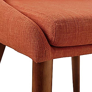 OSP Home Furnishings Palmer Mid-Century Modern Dining Accent Chair 2-Pack, Tangerine