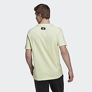 adidas Men's Future Icon Three Bar Tee, Almost Lime, Medium