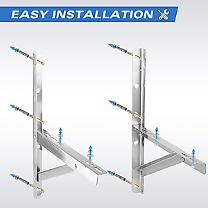 Mounting Bracket for 9000-30000BTU Condenser Ductless Mini Split Air Conditioner Heat Pump Systems, Support Condenser up to 450 lbs, Rust Free Stainless Steel