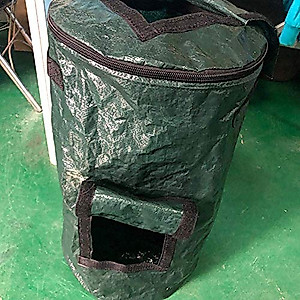 Frattina Collapsible Compost Bin,Yard Waste Bag, Reusable Heavy Duty Garden Leaf Waste Bag Yard Compost Bin Composting Fruit