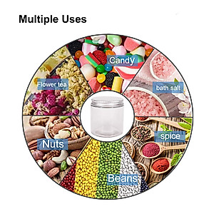 BPFY 6 Pack 16 oz Glass Jars with Lids, 8 Chalk Labels, 1 Pen, Food Storage Jars, Glass Kitchen Canisters Cabinet, Pantry Organization for Flour, Sugar, Coffee, Candy, Snacks