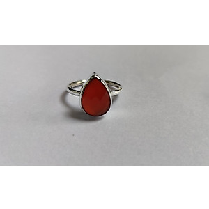 Handmade Jewelry, Carnelian Ring, Ring for Women, 925 Solid Sterling Silver Ring, Boho Ring, Statement Ring, Carnelian Gemstone, Women Ring, Gift for Her (925 Solid Silver, 8.50)