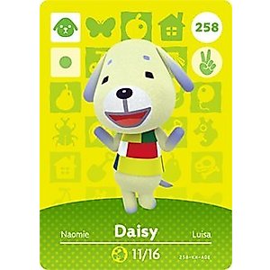 Daisy - Nintendo Animal Crossing Happy Home Designer Amiibo Card - 258
