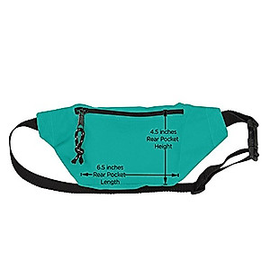 DALIX Fanny Pack w/ 3 Pockets Traveling Concealment Pouch Airport Money Bag (Aqua)