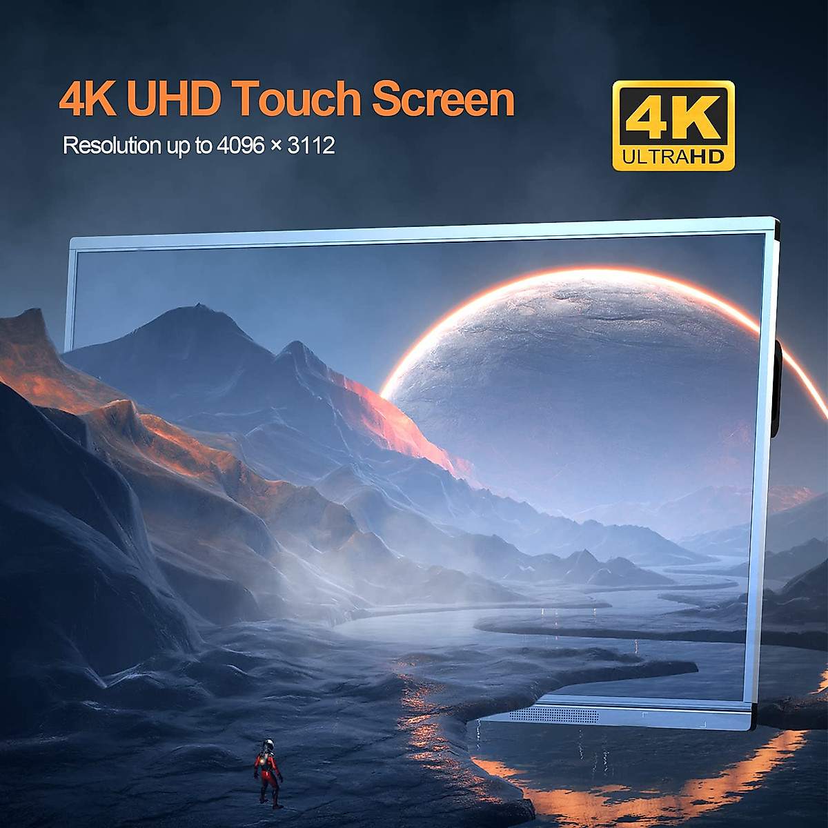 Smart Board Collaboration Hub, JYXOIHUB 55 Inch 4K UHD Digital Electronic Whiteboard Built in Dual OS for Classroom and Business, Touch Screen Interactive Smart Whiteboard (Board Only)