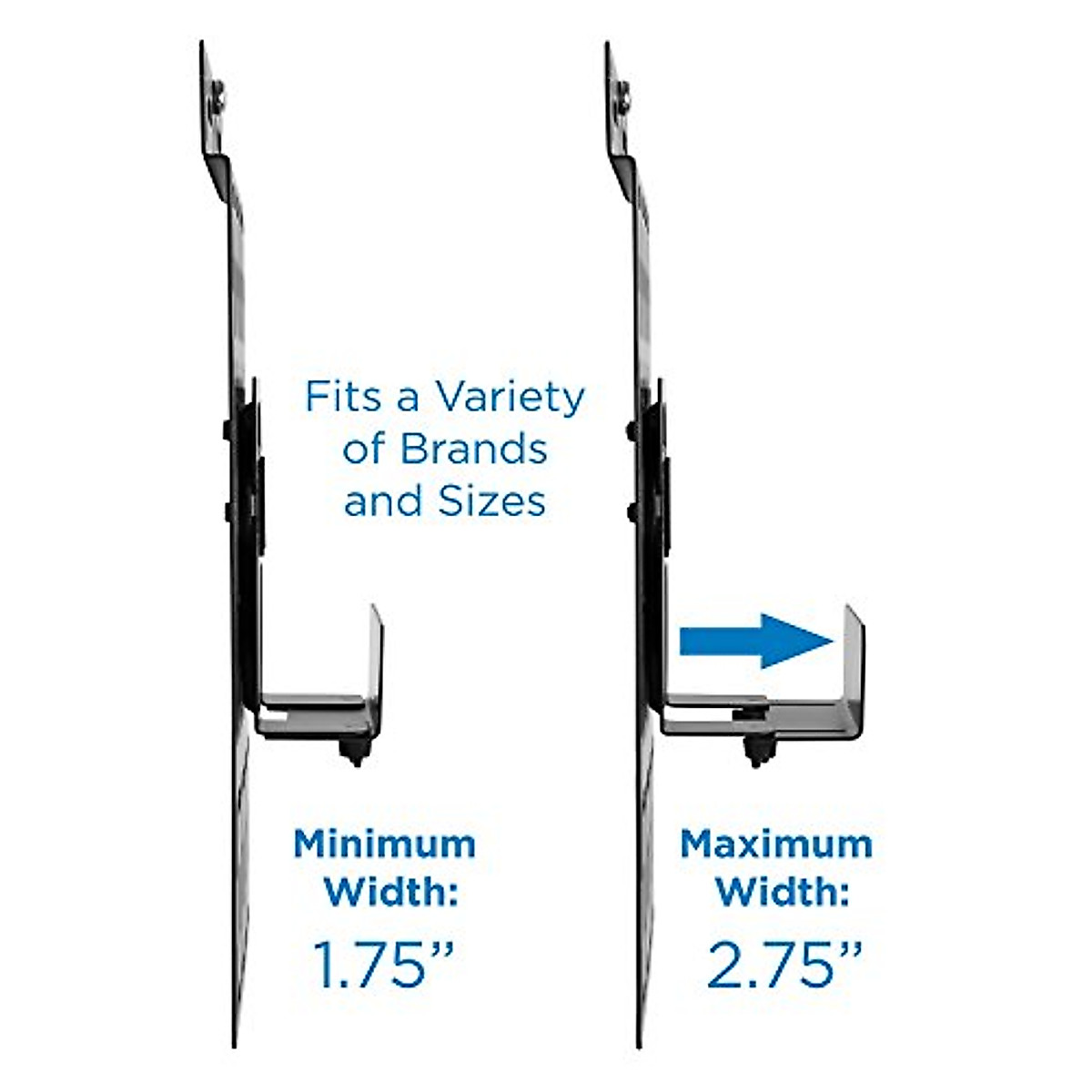 Mount-It! Cable Box Mount Behind TV | Adjustable Universal Mounting Bracket for Streaming Devices, Router, Modem, DVD | Wall and Behind TV Compatible, Steel