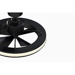 Fanimation Gleam Indoor/Outdoor Ceiling Fan with LED Light Kit 16 inch - Black