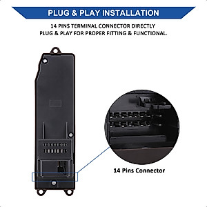 84820AA070 Driver Side Power Window Switch, Compatible with 2002-2006 Toyota Camry, 2003-2008 Corolla/Matrix, 2004-2009 Sienna, 2005-2007 Tacoma, 2004-2006 Scion xA/xB, Replace 84820AA050,8482001021