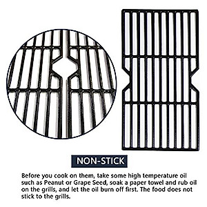 Hongso Grill Grates and Heat Plates Replacement for Gas Grill Charbroil 463230515 463239915 463235513 463235214 463234513 463234512 5 Burner Grills