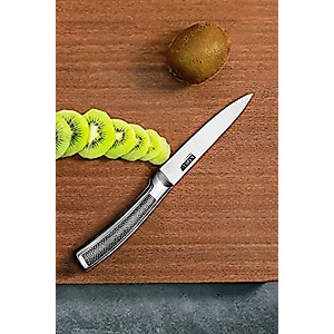 Knife Set, 14-Piece German Steel Kitchen Knife Block Sets with Built-in Sharpener, Rotating Block
