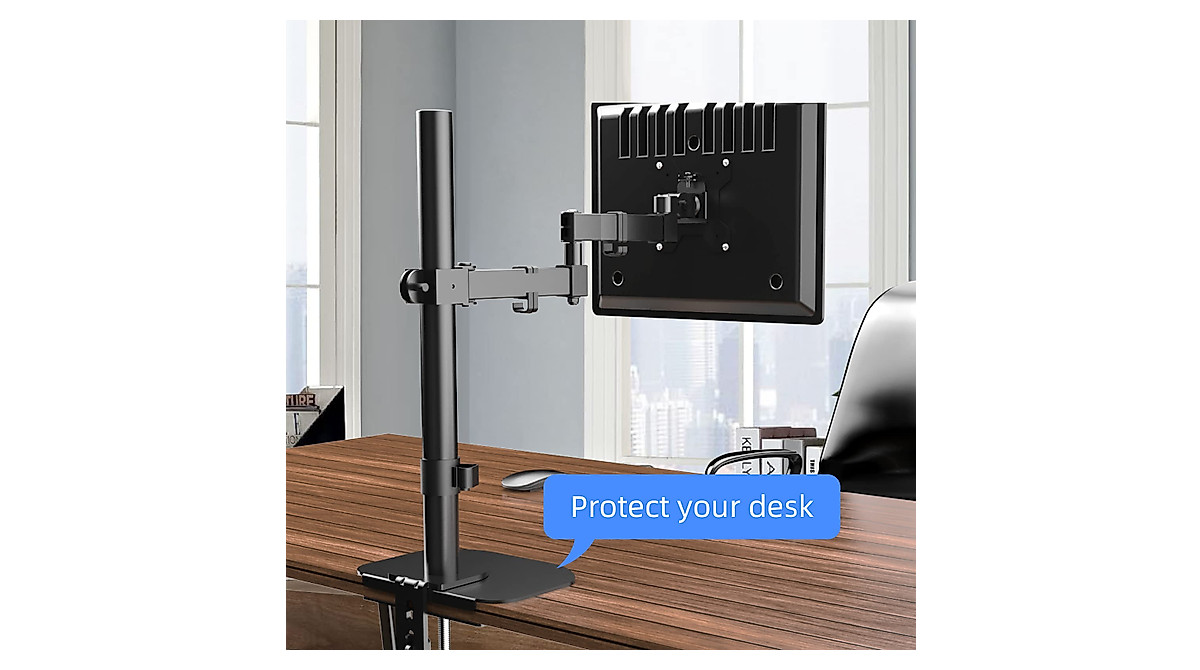 Monitor Mount Reinforcement Plate for Glass Desks | Heavy Duty Steel ...