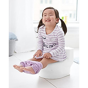 Skip Hop Potty Training Toilet with Easy Clean Coating & Baby Wipes Holder, White