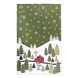 DII Holiday Kitchen Towel Set, Christmas Tea Towels for Baking, Cooking & Entertaining 18x28, Tree Farm, 2 Piece