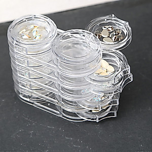 Nail Tip Box False Empty Nail Tips Organizer Storage Box with 12 Number Spaces Storage Case Container Nail Box Plastic Grid Box for Fingernail Crystal, Jewelry, Nail Accessories (Clear)