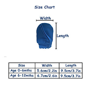 Bamboo Baby Mittens for Eczema, 0-6 Months, Baby Gloves for Dry Skin, Overnight Moisturizing Gloves, 3 Pairs