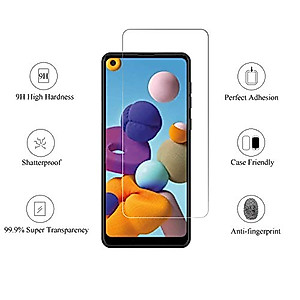 Ailun Screen Protector for Galaxy A21 3 Pack Tempered Glass Ultra Clear Anti-Scratch Case Friendly