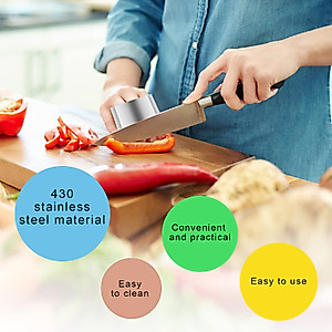 NAOKBOEE 4 PCS Stainless Steel Finger Guard, Kitchen Safe Slicing Tool for Hands, Kitchen Tool Upgraded Double Finger Protectors, Avoid Hurting When Slicing and Chopping