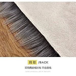 VANILLACHOCOLATE Heart Shaped Soft Faux Sheepskin Fur Area Rugs for Home Sofa Floor Mat Plush, 3ft x 2.2ft (Pink)