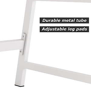 sogesfurniture 47 inches Writing Computer Desk, Trestle Desk Study Desk, Laptop PC Desk, Workstation with Storage Shelf, Home Office Desk Sturdy Table Study Table,Oak BHUS-CS-Tplus-120OK