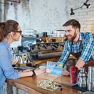 Polmart Clear Suggestion/Business Card Drawing Box with Sign and Lock