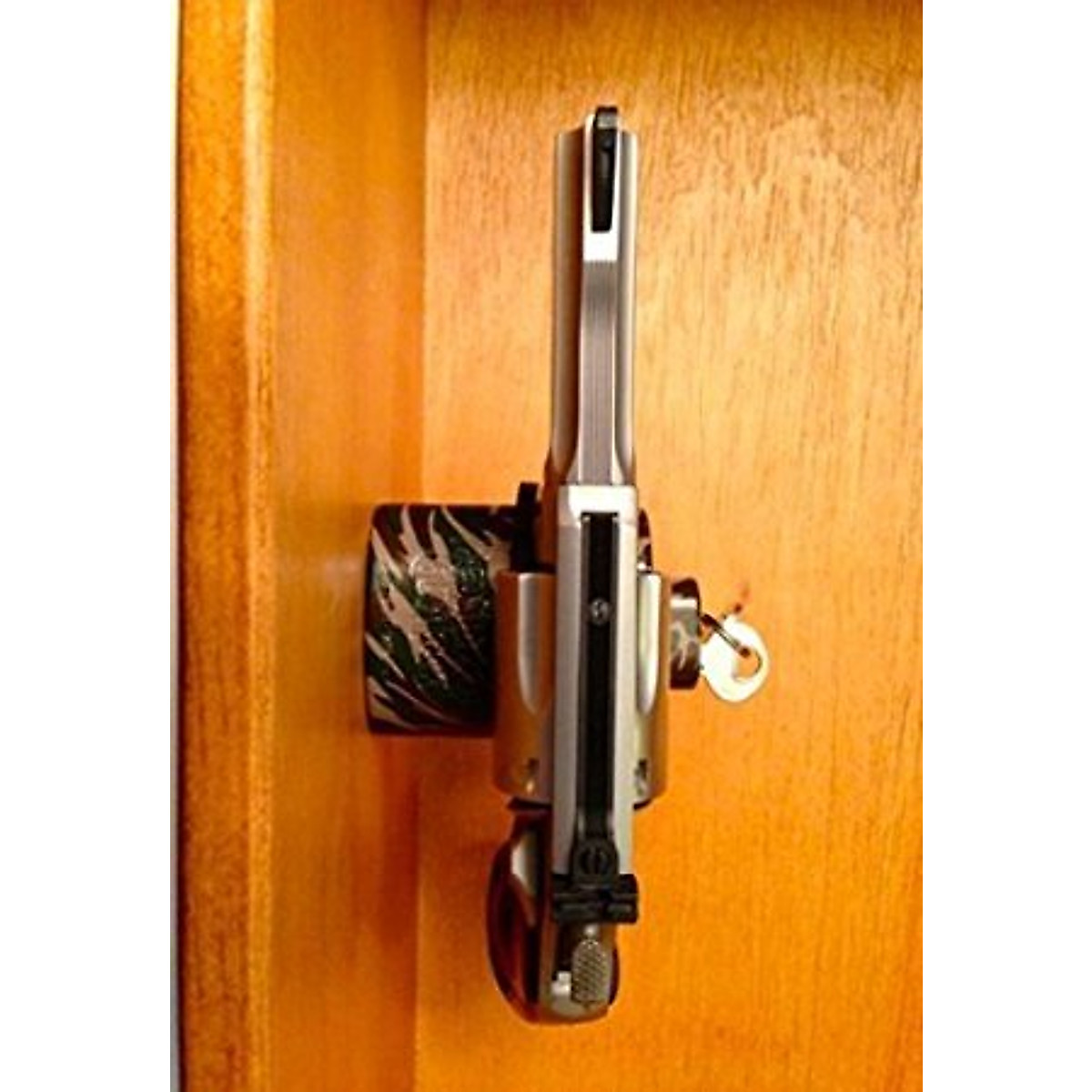 BedSide GunLock Gun Safe Storage Trigger Lock for Guns Pistol Rifles Handguns & Shotguns - Quick Access Mount Accessories for Home Security or Display - Secure Alternative to Safes, Vault and Case