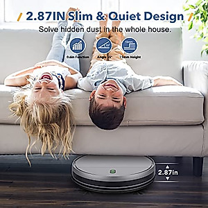 MAMNV Robot Vacuum and Mop Combo, WiFi/App/Alexa, Robotic Vacuum Cleaner with Schedule, 2 in 1 Mopping Robot Vacuum with 230ML Water Tank, Self-Charging, Slim, Ideal for Hard Floor, Pet Hair, Carpet