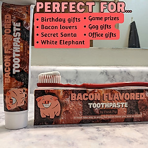Fresh Pig Bacon Flavored Toothpaste - a Fun Gift for Bacon Lovers, Coworker Secret Santa