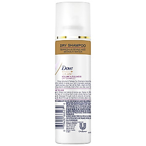 Dove Advanced Dry Shampoo Volume & Fullness Refresh & Revive Flat Hair Without Water for 2 Days of Freshness & Bounce 1.15 oz