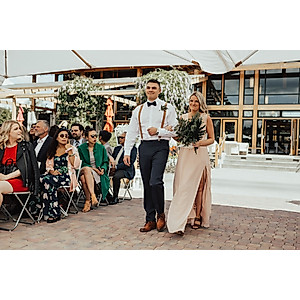 London Jae Apparel Suspenders for Men (Brass Clips, Caramel)