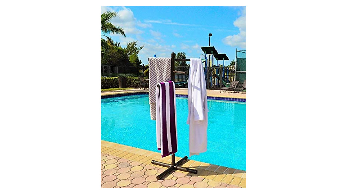 Premium Bronze Pool & Spa Towel Rack – Extra Tall & Durable