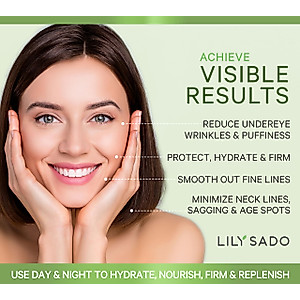 LILY SADO Green Tea Matcha & Avocado Face Mask - Organic Natural Vegan Facial Mask - Anti-Aging Antioxidant Defense Against Acne, Blackheads & Wrinkles for a Soft Glowing Complexion – 4 oz