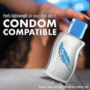 Astroglide Glycerin & Paraben Free Personal Lubricant (2.5oz), Hypoallergenic, Water Based Lube For Easy Clean-Up, Long-Lasting Pleasure, Travel-Friendly Size, Anal Safe, Dr. Recommended Brand