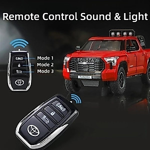 VIOLK 1/24 Suitable for Toyota Tundra TRD Model Pickup Truck Off-Road die-cast Alloy Miniature Toy car Pull-Back Sound and Light Series Men's Gift (Color : Red)