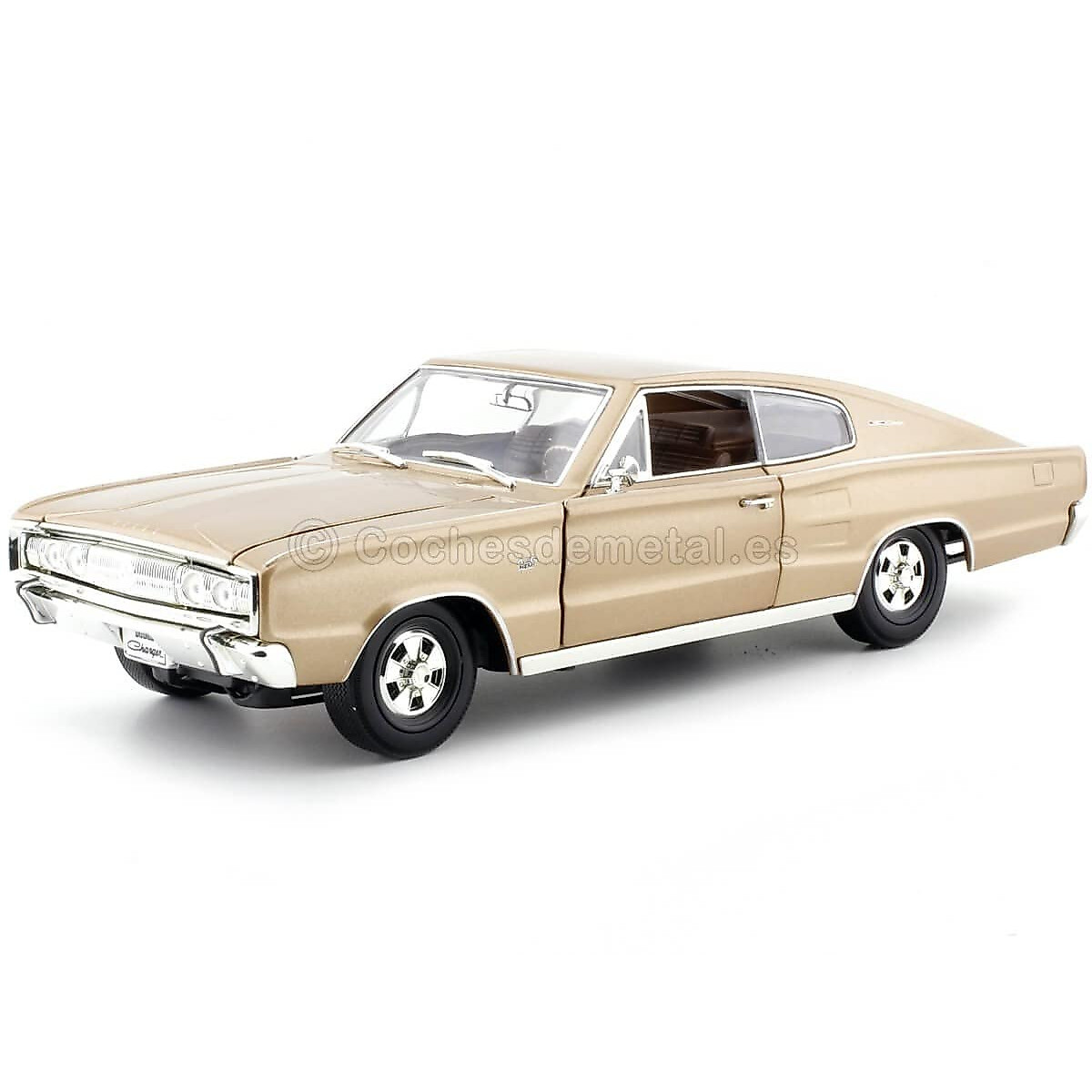Road Signature 92638brnz 1-18 Scale 1966 Dodge Charger Bronze Metallic Diecast Model Car