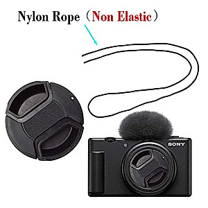 ULBTER Screen Protector for Sony ZV-1F Vlog Camera & Lens Cap Cover 0.3mm 9H Hardness Tempered Glass Cover Anti-Scrach Anti-Fingerprint Anti-Dust Anti-Bubble [2+2 Pack]